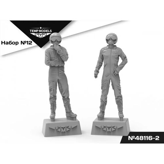 Russian AF pilots (Airborne Forces) No 12-2 Temp Models 48116-2 1:48