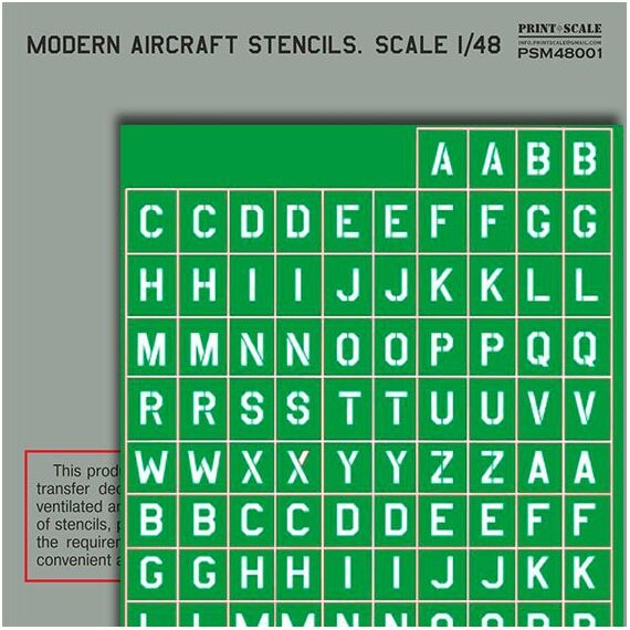 Modern Aircraft Stencils mask + decals