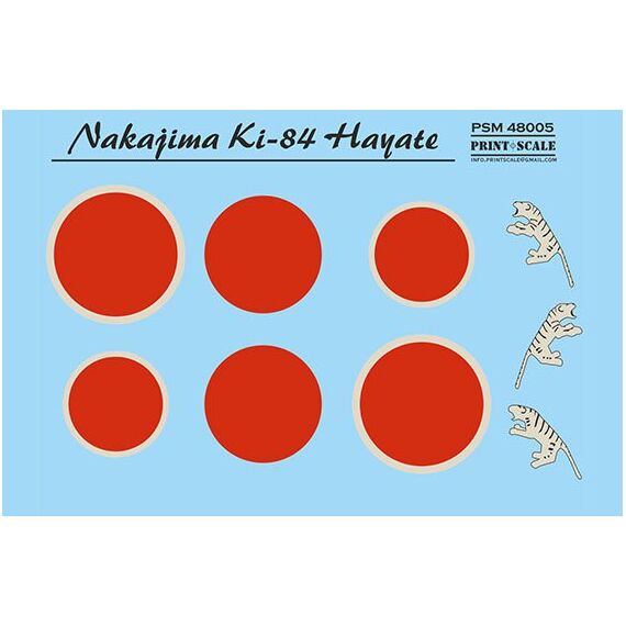 Nakajima Ki-84 Hayate mask +decal