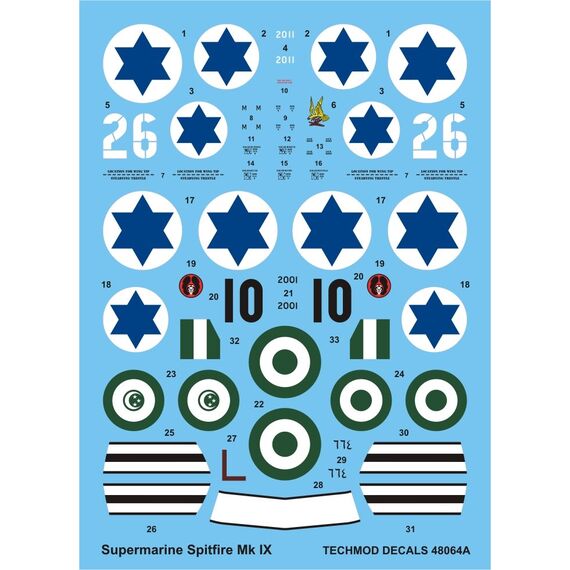 Spitfire Mk.IX decal sheet