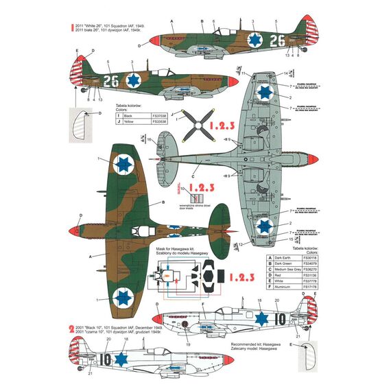 Spitfire Mk.IX decal sheet