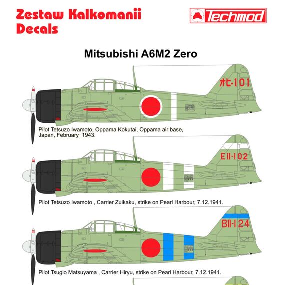 A6M2 Zero decal sheet