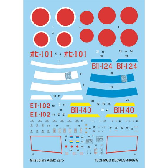 A6M2 Zero decal sheet