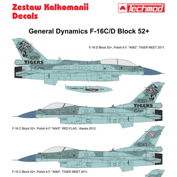 F-16 C/D Block 52+ decal sheet
