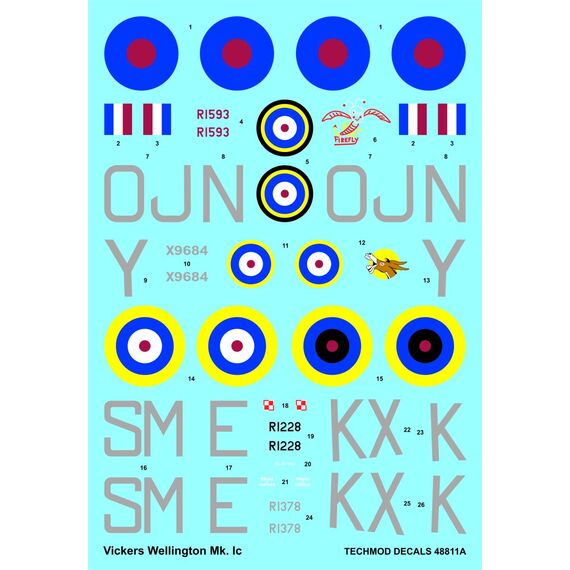 Wellington IC decal sheet