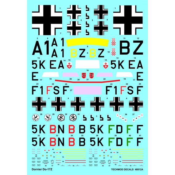 Do 17Z decal sheet