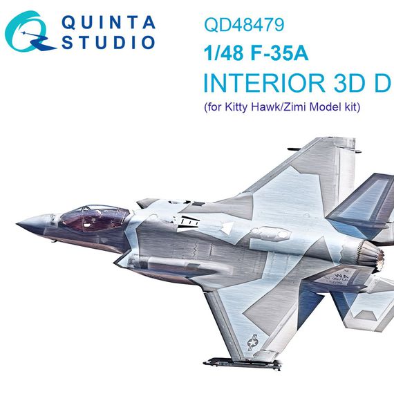 F-35A 3D-Printed & coloured Interior on decal paper