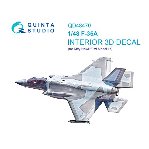 F-35A 3D-Printed & coloured Interior on decal paper