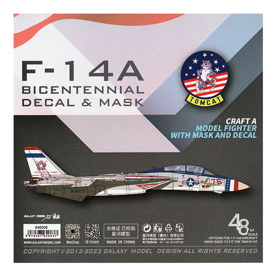 F-14A VF-124 Bicentennial with decal & mask