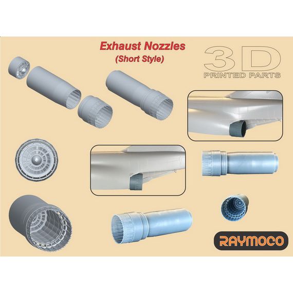 F-4 Air Intakes, covers, short style nozzles