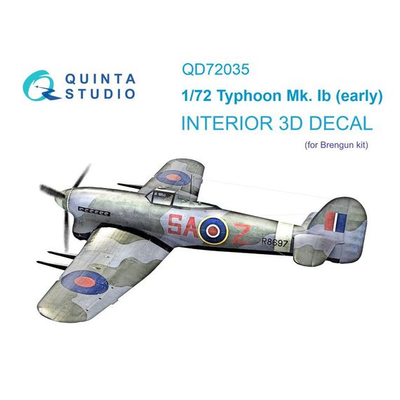 Typhoon Mk Ib Early cockpit 3D decal Quinta Studio QD72035 1:72