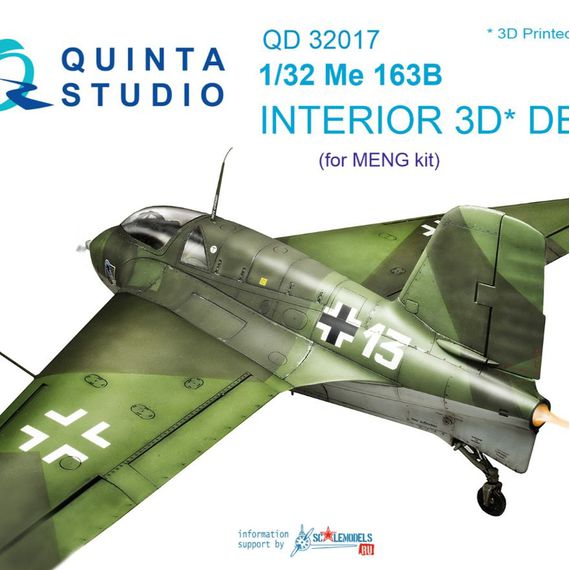 Me 163B cockpit 3D decal Quinta Studio QD32017 1:32