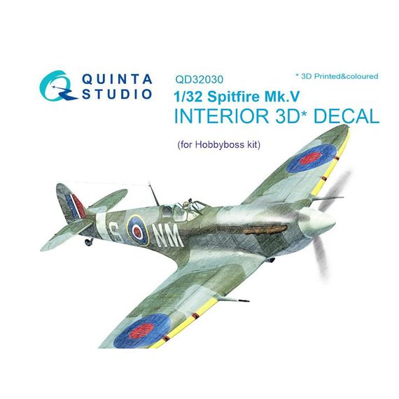 Spitfire Mk. V cockpit 3D decal Quinta Studio QD32030 1:32