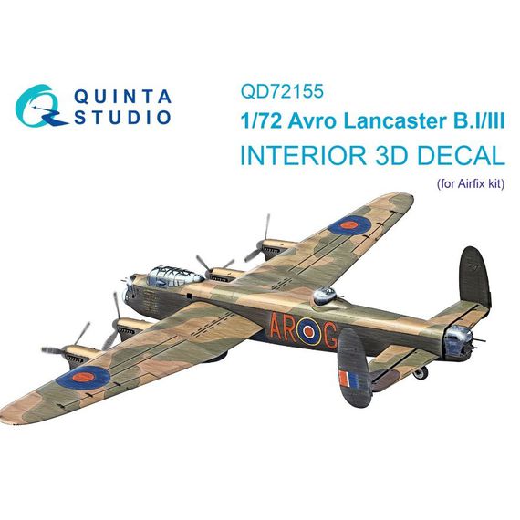 Lancaster B.I/III cockpit 3D decal Quinta Studio QD72155 1:72