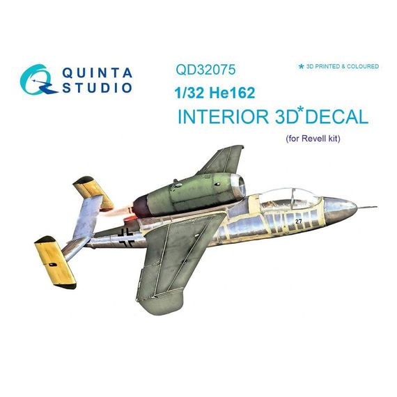 He-162 cockpit 3D decal Quinta Studio QD32075 1:32