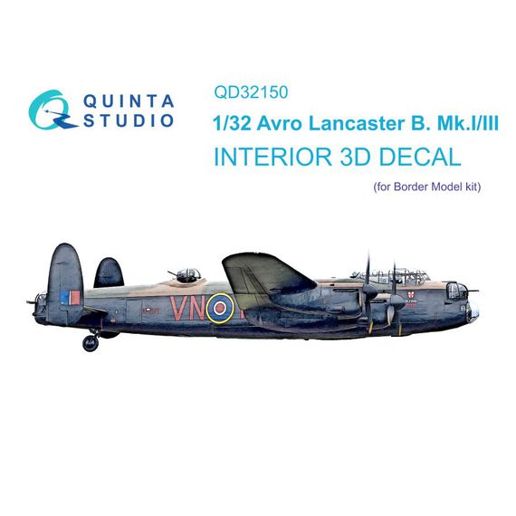 Lancaster B I/III cockpit 3D decal Quinta Studio QD32150 1:32