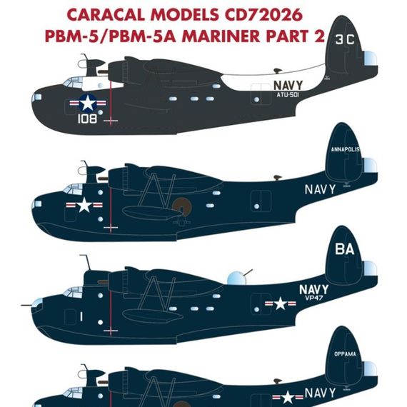 PBM-5/5A Mariner decal sheet Caracal Models CD72026 1:72