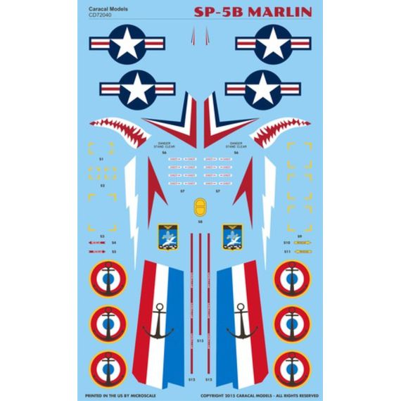 P5M-2 (SP-5B) Marlin decal sheet Caracal Models CD72040 1:72