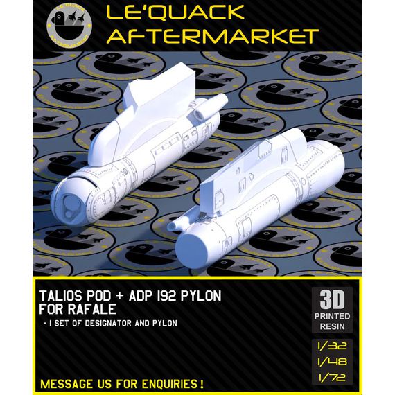 Rafale Talios pod + ADP 192 pylon Le'Quack Aftermarket LTP-048004 1:48