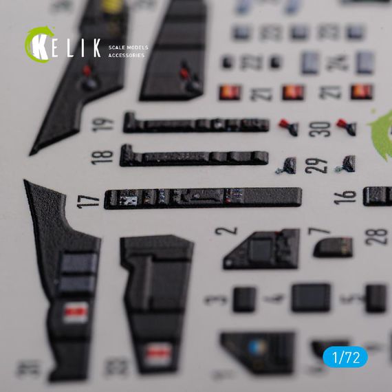 Mirage 2000D interior 3D decals Kelik K72120 1:72 (Modelsvit)