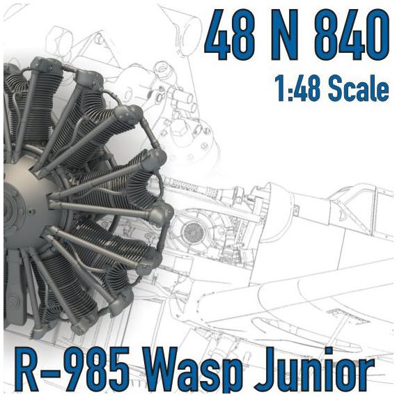 Pratt & Whitney R-985 Wasp Junior (full) FPW Model 48 N 840 1:48