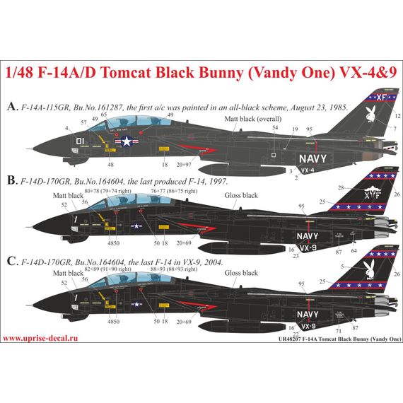 F-14A/D Tomcat Black Bunny (Vandy One) VX-4&9
