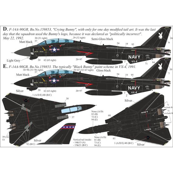 F-14A/D Tomcat Black Bunny (Vandy One) VX-4&9