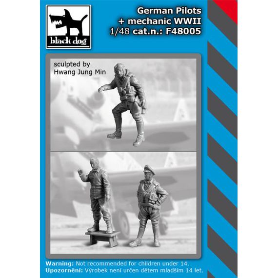 German Pilots + Mechanic WW II