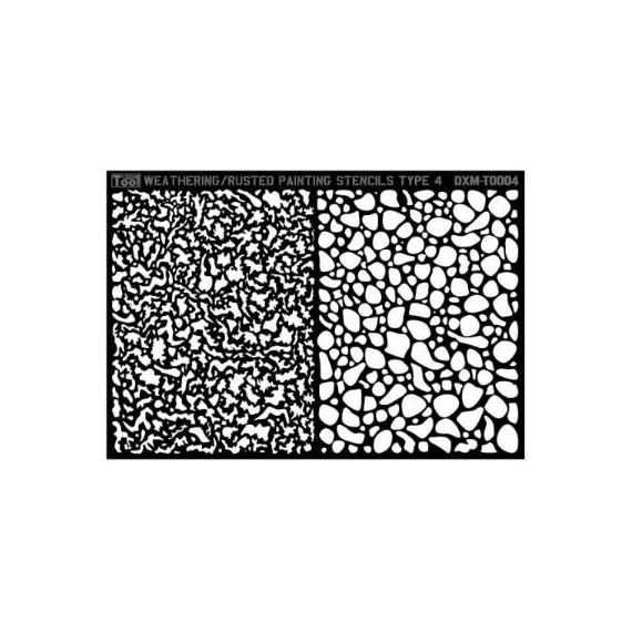 Weathering/Rusted/Rusty dual effects airbrush stencil #4 DXM Decals T-0004