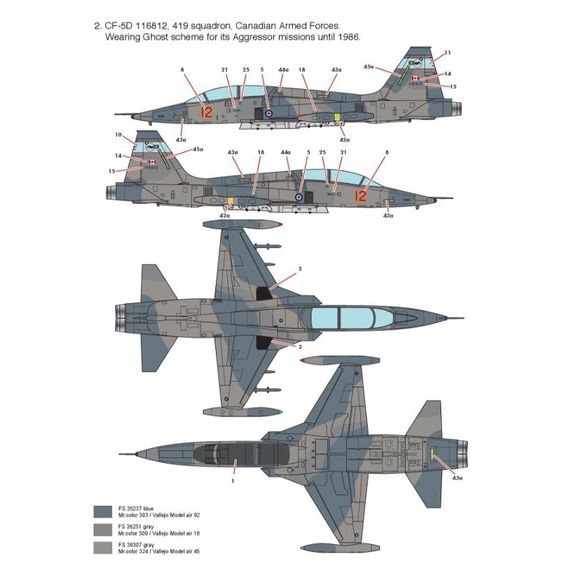 CF-5B Freedom Fighter II Kinetic K48123 1:48