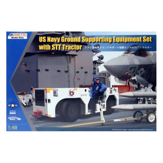 US Navy Ground Supporting Equipment Set w/ STT Tractor Kinetic K48115 1:48
