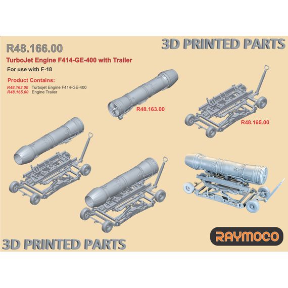 F-18 Turbo Jet Engine F414-GE-400 with Trailer