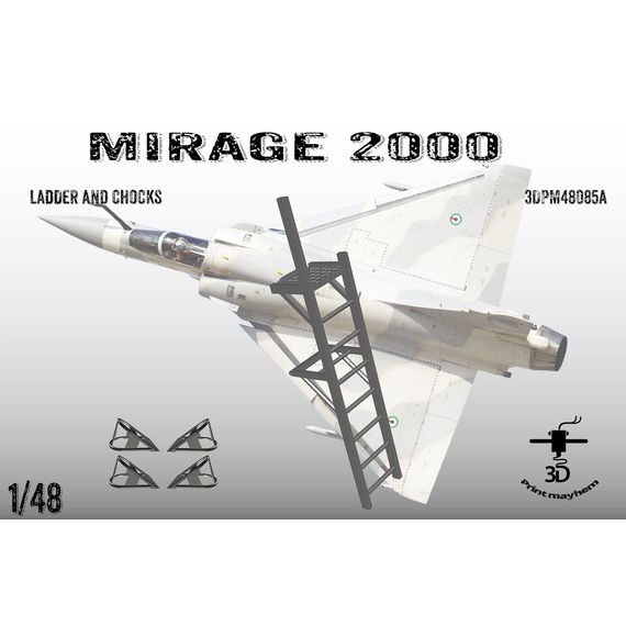 Mirage 2000 Ladder and chocks 3D Print Mayhem 3DPM48085A 1:48
