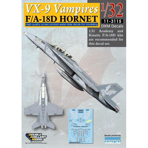 F/A-18D USN VX-9 Vampires DXM Decals 11-3115 1:32
