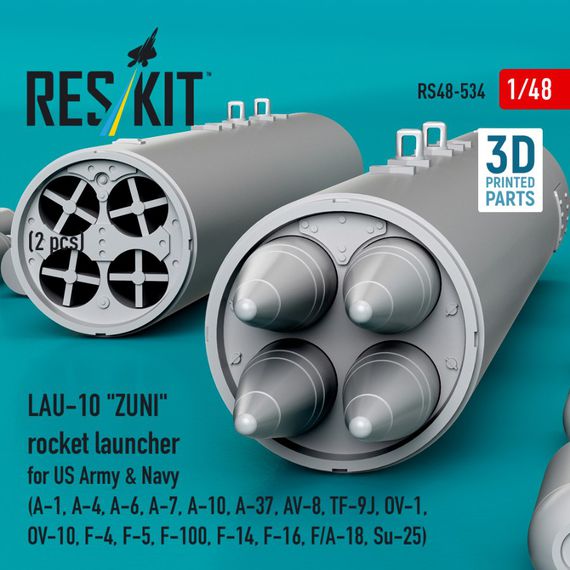 LAU-10 Zuni rocket launcher US Army & Navy ResKit RS48-0534 1:48