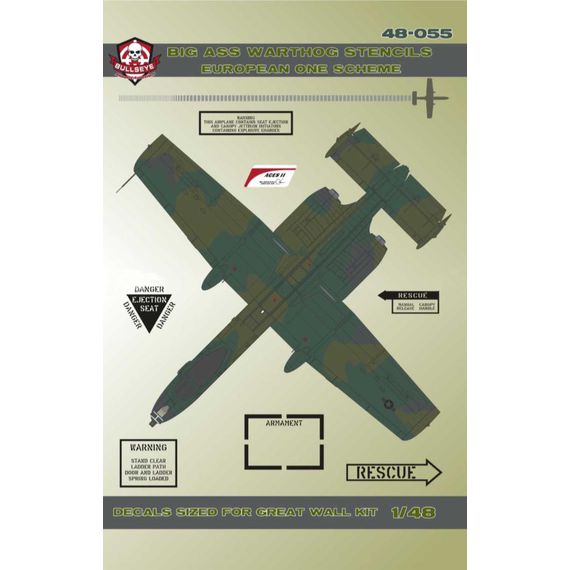 A-10 Thunderbolt II 'Big Ass Warthog' stencils European one scheme ...