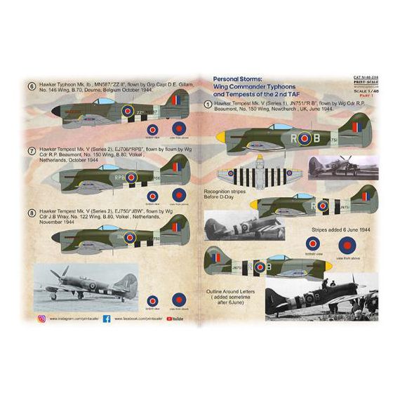 Wing Commander Typhoons and Tempests of the 2 nd TAF. Part-1 Print ...