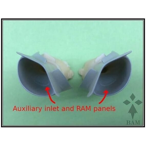 Rafale B/C/M seamless intakes with internal detail
