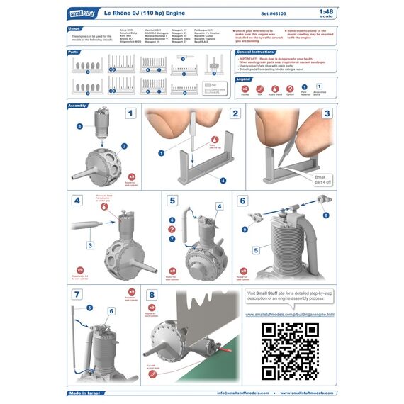 Le Rhone 9J (110 hp) engine