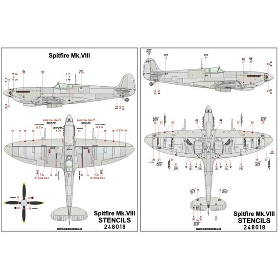 Spitfire MK.VIII - Stencils