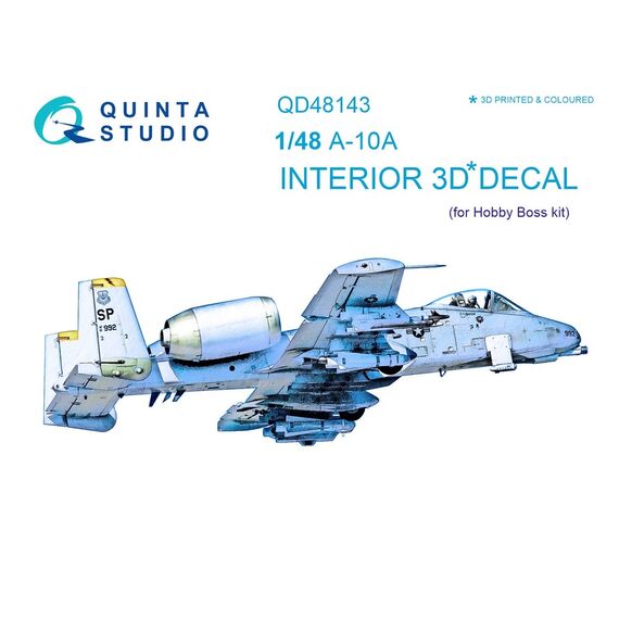 A-10A 3D-Printed & coloured interior on decal paper