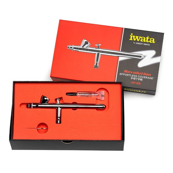 Iwata Revolution HP-BR gravity feed dual action airbrush IWATA R2500