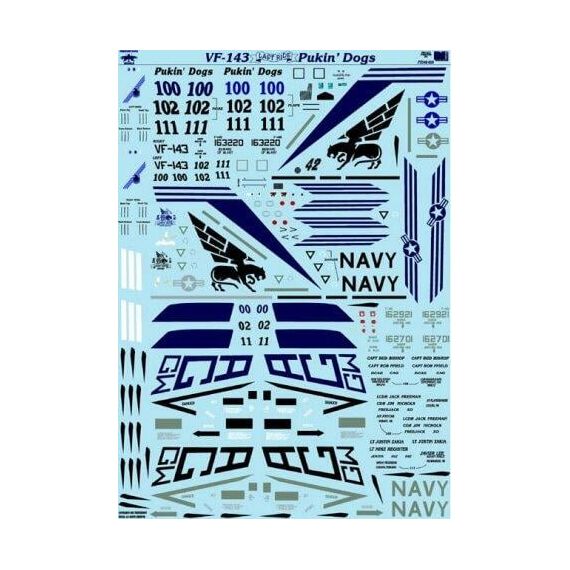 F-14B Pukin' Dogs Fightertown Decals 48003 1:48
