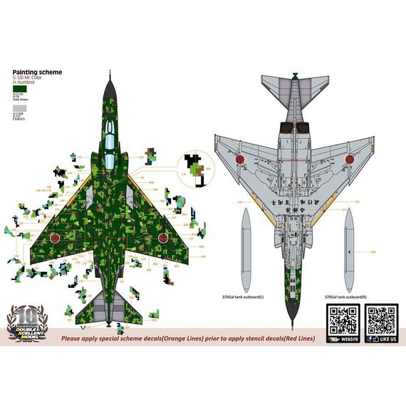 F-4EJ JASDF ADTW Digital Camouflage 2017 DXM Decals 01-4339 1:48
