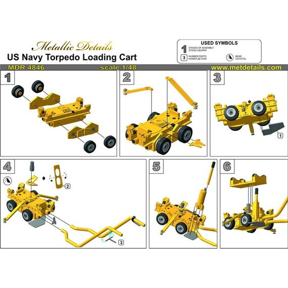 USN torpedo loading cart