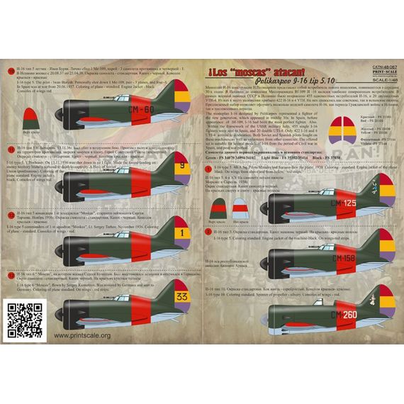 Los Moscas atakan!» I-16 in Spain