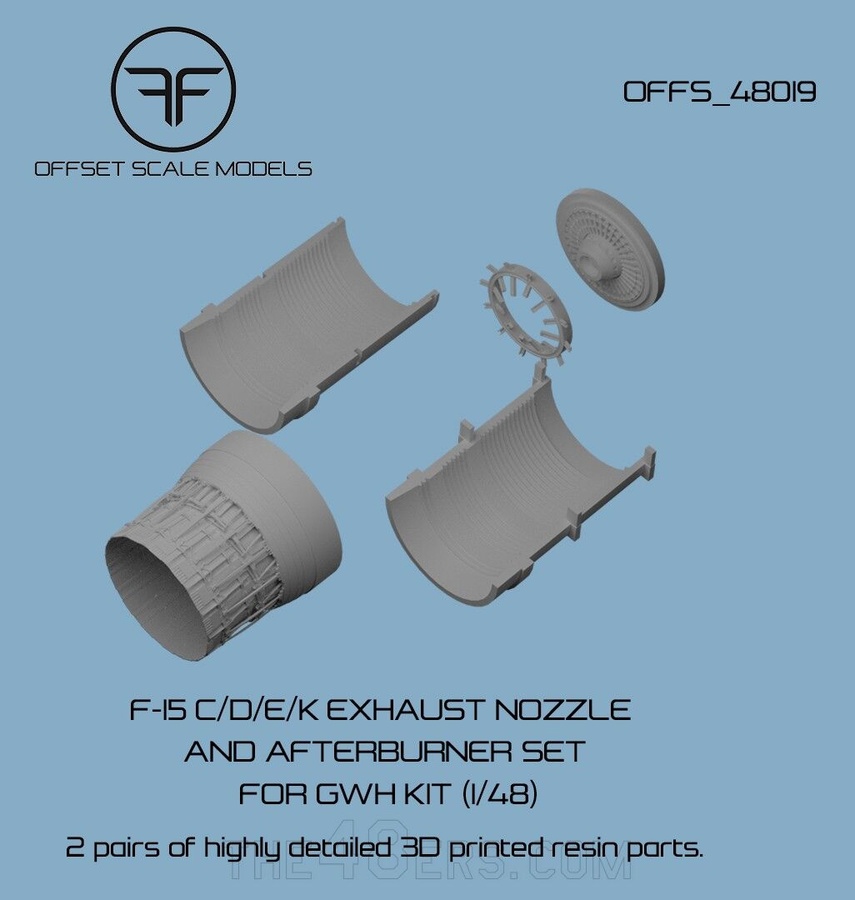 F-15 C/D/E/K exhaust nozzle and afterburner set Offset Scale Models ...