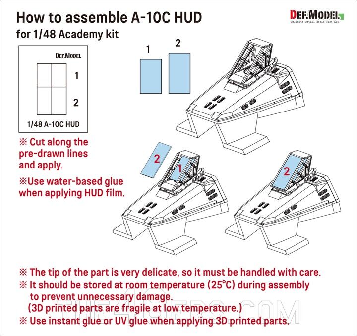 A-10 Thunderbolt Main Instrument Panel w/ HUD set