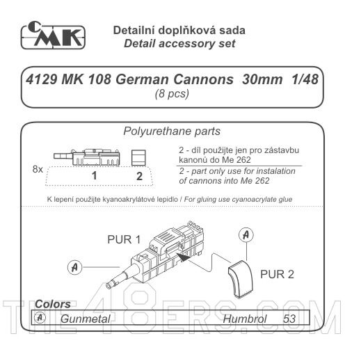 MK 108 German cannons 30mm (8 pcs)