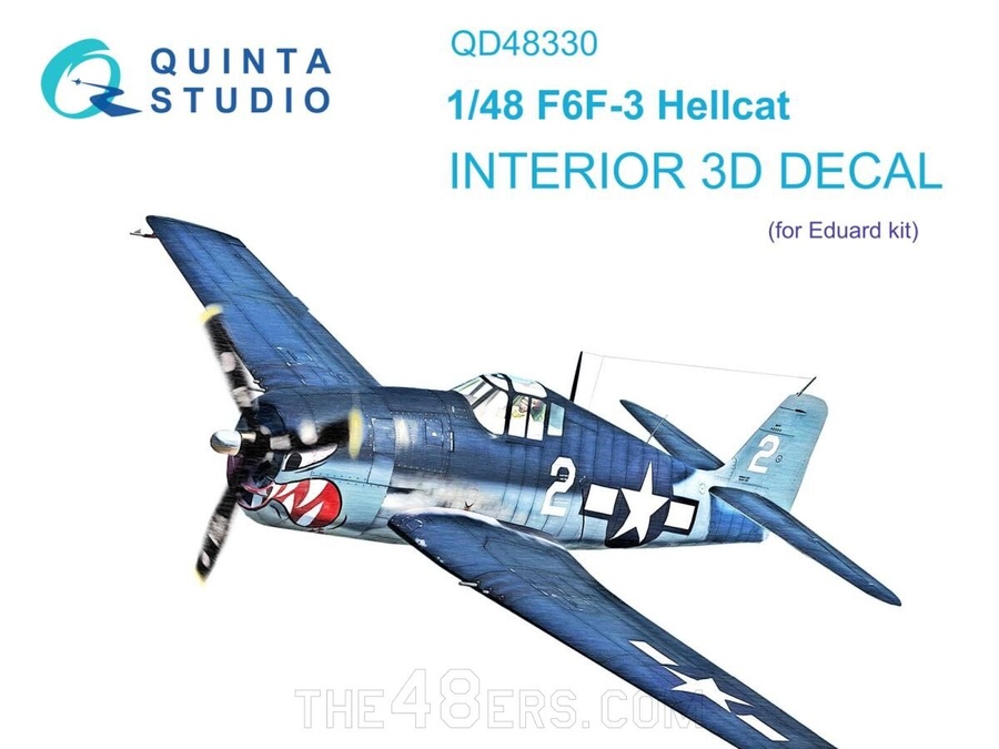 F6F-3 Hellcat 3D-Printed & coloured Interior on decal paper